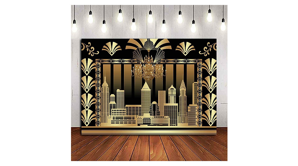 Fanghui 7x5ft Gatsby Photography Backdrop Retro 1920s Style