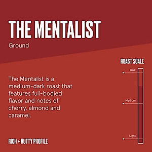 Bulletproof The Mentalist Medium-Dark Roast Ground Coffee, 12 Ounces, 100% Arabica Coffee Sourced from Guatemala, Colombia & El Salvador