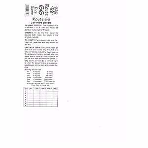 Koplow Games Route 66 Dice Game with 5 Dice Travel Tube and Gaming Instructions