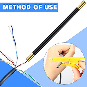 Network Cable Untwist Tool, Engineer Wire Straightener and Wire Stripper Set, Dual Headed Network Cable Looser, Cable Stripper Twisted Wire Separator for CAT5 CAT5e CAT6 CAT7