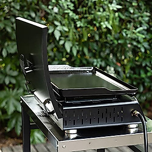 Royal Gourmet PD2300L Griddle Hard Cover with Rear Brackets for 24-Inch Portable Grill Griddle, Grill Accessories for Outdoor BBQ