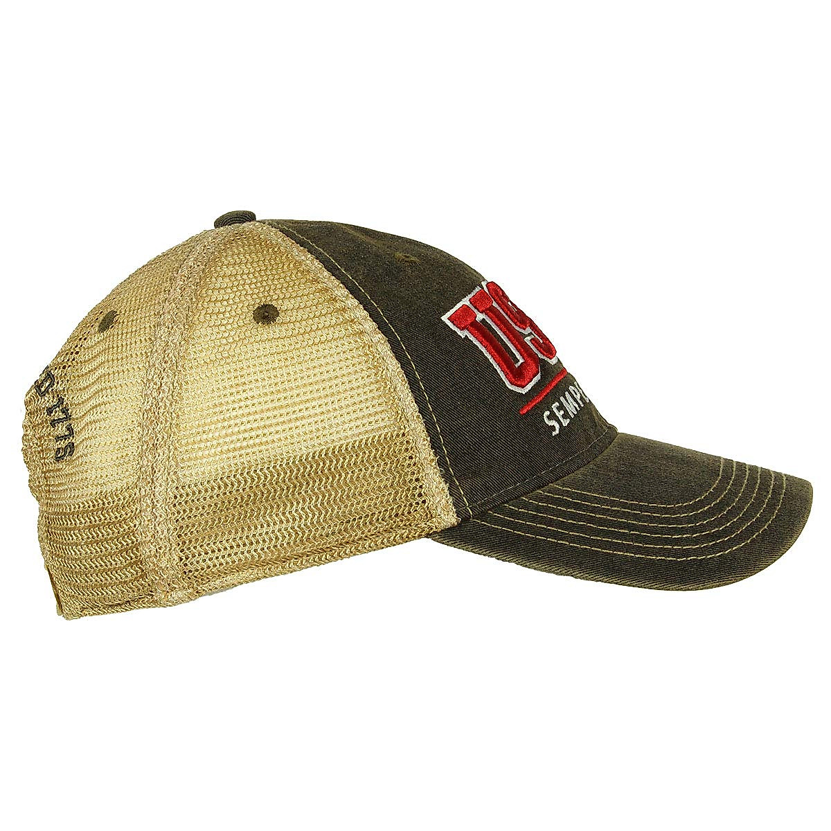 7.62 Design USMC 'Semper Fidelis' Vintage Trucker Hat Black