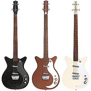 Danelectro '59DC Short Scale Bass Guitar - Black Metalflake