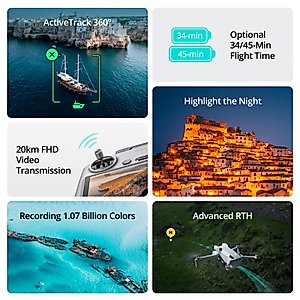 DJI Mini 4 Pro Quadcopter Drone with 128GB Card- Lightweight and Foldable Mini Camera Drone with 4K HDR Video, True Vertical Shooting, Obstacle Sensing and Intelligent Features (2 Items)