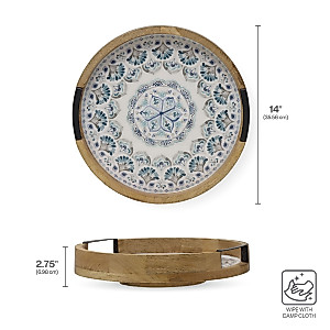 Gourmet Basics by Mikasa Addison Lazy Susan Serving Tray, 14 Inch, Multicolored