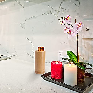 Zerodeko 2 pcs Makeup Chopsticks Household Spoons Wood Bamboo Fork Organizers Bucket Utensils Supplies for Tools Forks Cutlery Holder Cooking Spoon Simple Pencil Tableware Storage Crock