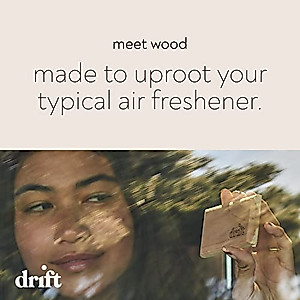 Drift Car Air Freshener - Wood Air Freshener - Car Odor Eliminator - Amber Scent Starter Kit