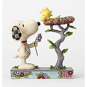 Enesco Peanuts by Jim Shore Snoopy with Woodstock in Nest Figurine, 6.75"