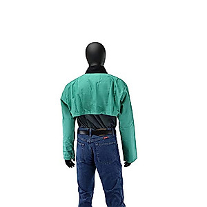 IRONCAT 7051 FR Cotton Cape Sleeve - Large, Flame Resistant Sleeve with Black Anodized Snaps, Adjustable Cotton Strap, Green