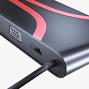 GPPZM USB Type C HUB to HDMI RJ45 Card Reader USB 3.0 PD Adapter USB C HUB for Computer Tablet PC Dock Splitter