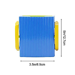 LIUHUIZEYU Children's Juice Box Holder Milk Box Holder Juice Bag Holder for Toddlers No Squeeze Adjustable Folding Food Pouch and Telescopic Cup Holder for Kids No Spill (blue)