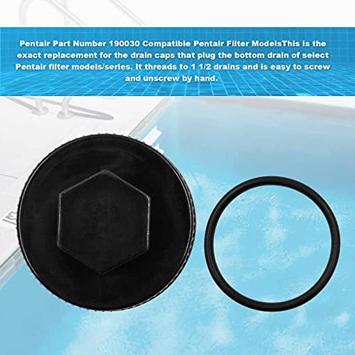 PERTF Filter Drain Plug 190030 Compatible with Pentair Pool and Spa Filter FNSP60 FNSP48 FNSP24 FNSP36 Parts