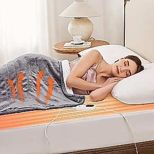 Homemate Heated Mattress Pad California King Size, Electric Mattress Pad King 5 Heated Setting Coral Fleece, Bed Warmer with Dual Controller & Auto Off 10 Hours, Fit Up to 21 Inch, 84"x72"