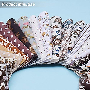 100 PCS Cotton Craft Fabric Bundle Squares Patchwork Lint Different Designs 4 X 4 inches (10cm x 10cm) for DIY Sewing Quilting Scrapbooking Pieces 4×4in Assorted Printed
