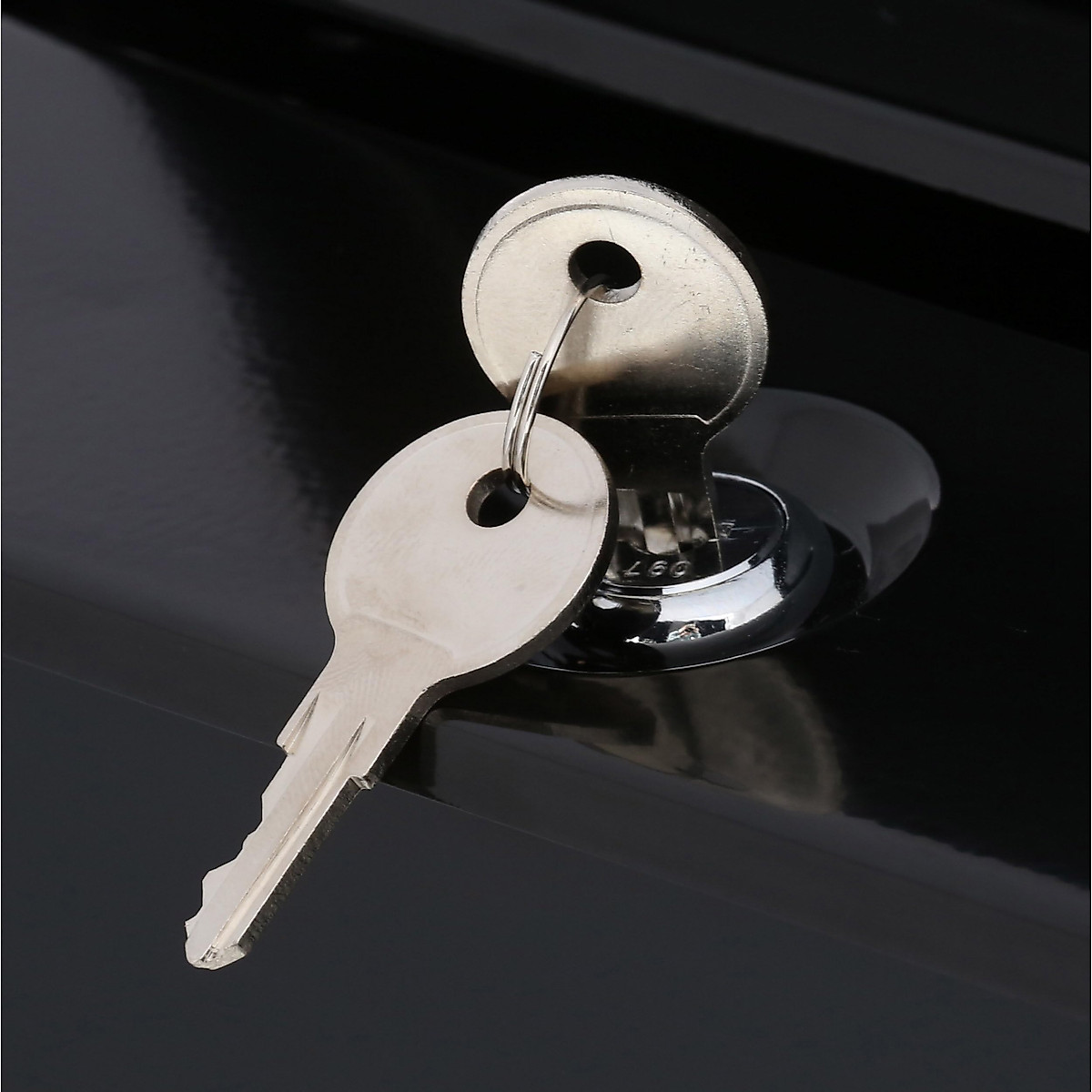 Architectural Mailboxes Designer Galvanized Steel, Locking Wall Mount Mailbox, Black with Satin Nickel