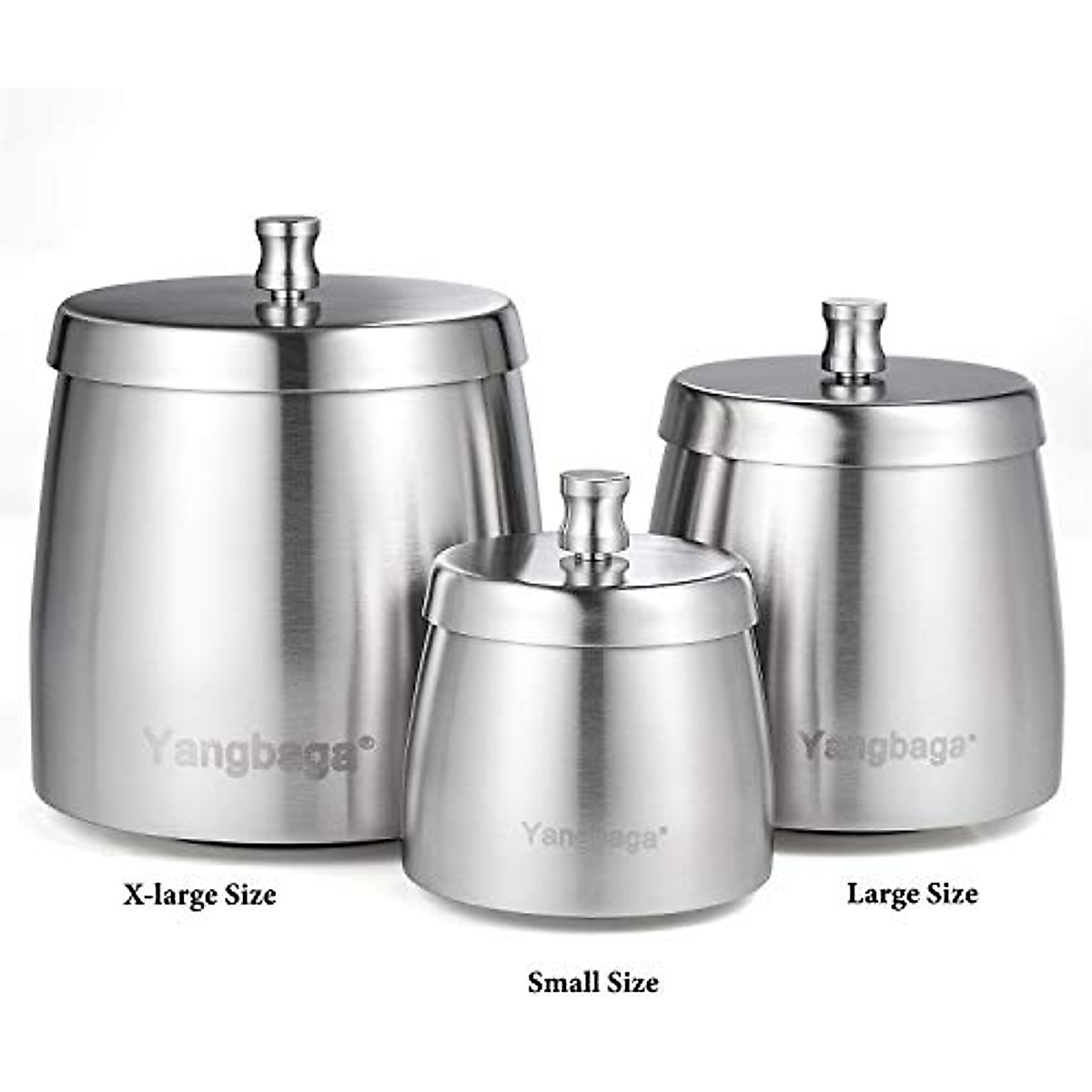 Yangbaga XL Ashtray with Lid for Cigarettes，Windproof/Rainproof Stainless Steel Smokeless Odorless Ash tray for Home Unbreakable Modern Ashtray for Indoor or Outdoor Use,Silver (X-Large)
