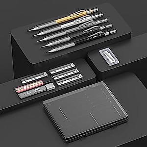 Mr. Pen- Metal Mechanical Pencil Set with Leads and Eraser Refills, 5 Sizes - 0.3, 0.5, 0.7, 0.9 and 2 Millimeters, Sketching/ Drafting Pencil