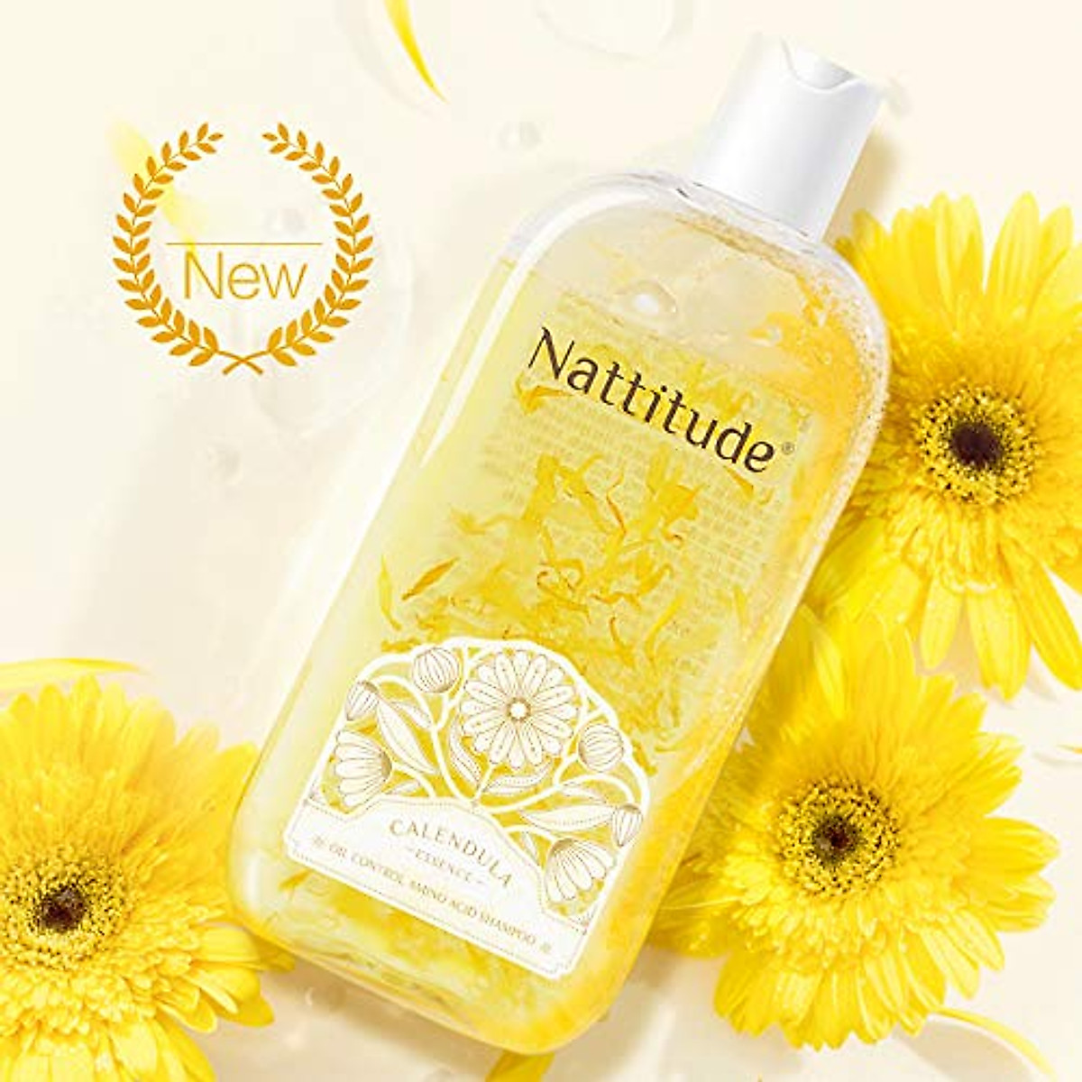 Inspired CL Calendula Essence Oil Control Amino Acid Hair Shampoo, Daily Use Shampoo, Fluffy Deep Cleansing Nourishing Shampoo, 350g.