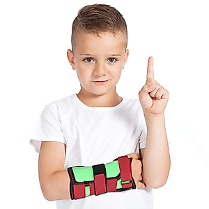 ORTONYX Kids Wrist Support Immobilider Brace with Splint / ACJB2302GRN