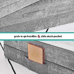 Yourigami Kids and Toddler Play Couch, Convertible Folding Sofa, Durable Foam Modular Design, Mountain Gray