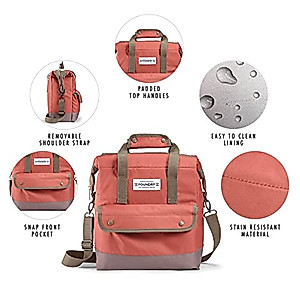 Fit+Fresh Douglas Adult Insulated Lunch Bag women love,Lunchbox or Lunch Tote,Cute Small Lunch Box For Women,Lunch box Men,Lunch Bags Women,Insulated Lunch Box,Lunch Boxes,Adult Lunch,Chestnut(Large)