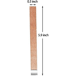 PXBBZDQ Wood Candle Wicks,0.5 X5.9 Inch Wooden Candle Wick,100 pcs Crackling Wood Wicks for Candles,Wood Wicks for Candles Making, （DIM.-.030-.500-6）-（50 Sets）
