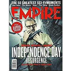 EMPIRE MAGAZINE, INDEPENDENCE DAY RESURGENCE * THE 50 GREATEST SCI MOMENTS JULY, 2016 ISSUE # 325 ( PLEASE NOTE: ALL THESE MAGAZINES ARE PET & SMOKE FREE MAGAZINES. NO ADDRESS LABEL. (SINGLE ISSUE MAGAZINE)