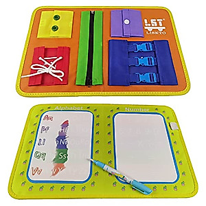 LST LISKTO Preschool Early Educational Toy Dress Learning Boards & STEM Educational Learning Toy Busy Board Dress Learning Toys