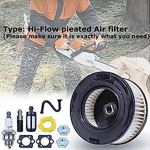 Mtanlo Air Fuel Filter HD2 for Stihl MS261 MS271 MS291 MS311 MS341 MS391 MS261C MS271C MS362C Chainsaw Maintenance Tune Up Hi-Flow Pleated Cleaner Service Kit 1141 120 1604