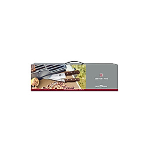 Victorinox Wood 7 Piece BBQ Cutlery Roll Set