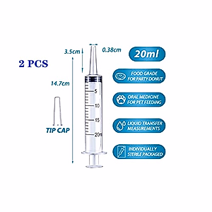 REDDOUDOU Newborn Puppy Kitten Small Animal Sterile Mucus Extractor Suction Catheter, Animal Kid Puppy Kitten Tube Feeding Kit 8 FR Red Feeding Tubes with 20ml Syringes and Bulb Aspirator