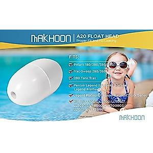MAKHOON Pool Cleaner Part K30, A20 Feed Pipe Assembly w/Elbow, Head Float Replacement kit for 280 Pool Cleaner