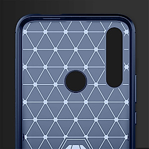 Asuwish Phone Case for Huawei Y9 Prime 2019/Honor 9X/P Smart Z with Tempered Glass Screen Protector Cover and Cell Accessories Silicone Protective Hawaii Enjoy 10 Plus Carbon Fiber Women Men Blue