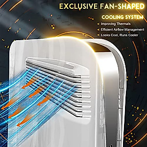 SIKEMAY PS5 Cover Plates for Playstation 5 Console Disc Edition, PS5 Accessories Face plates Side Shell with Cooling Fan Vents, Hard Shockproof Protective Custom Dust Skin Covers Case (Plating Silver)