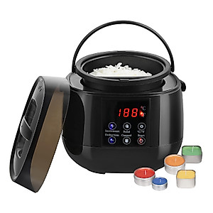 TCFUNDY Wax Melter for Candle Making, 8 Qts Electric Wax Melting Pot with Pour Spout and Temperature Controller, Digital Temperature Display, Fast Melting Candle Maker