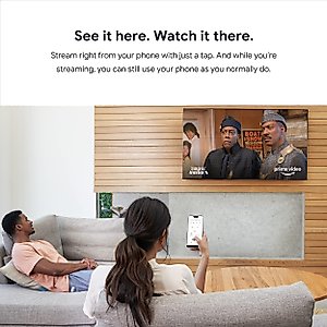 Google Chromecast - Streaming Device with HDMI Cable - Stream Shows, Music, Photos, and Sports from Your Phone to Your TV