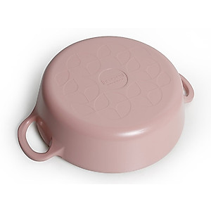 Neoflam Retro 2qt Non-Stick Ceramic Coated Stockpot with Integrated Steam Vent, Silicone Hot Handle Holder Included, Saute Pot, Casserole, Dutch Oven, 2-QT Low w/Glass Lid, Pink