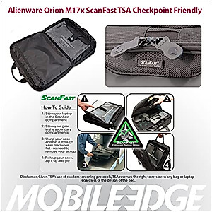 Mobile Edge ScanFast Checkpoint Friendly 17.3-Inch Gaming Laptop Messenger Bag Specifically Designed for Alienware Orion M17x