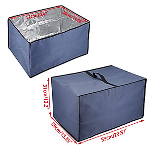 OwnMy Heat-Resistant Waterproof Dust-Proof Microwave Oven Dust Cover Grill Cover Protector - Nylon Fabric Extra Large Microwave Oven Dust Cover Case Protections for Toaster Oven, Dark Blue