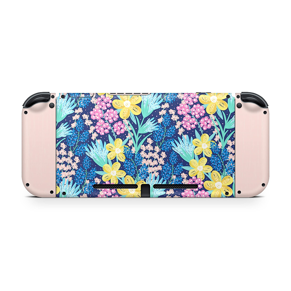 TACKY DESIGN Japanese Cherry Blossom Skin Compatible with Nintendo Switch Skin, Beige Color Skin Compatible with Nintendo Switch Skin, Vinyl 3m Sticker, Full wrap Cover (Vibrant Garden Beige)
