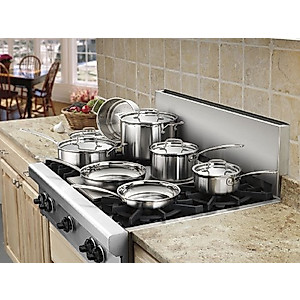 12 Piece Cookware Set by Cuisinart, MultiClad Pro Triple Ply, Silver, MCP-12N