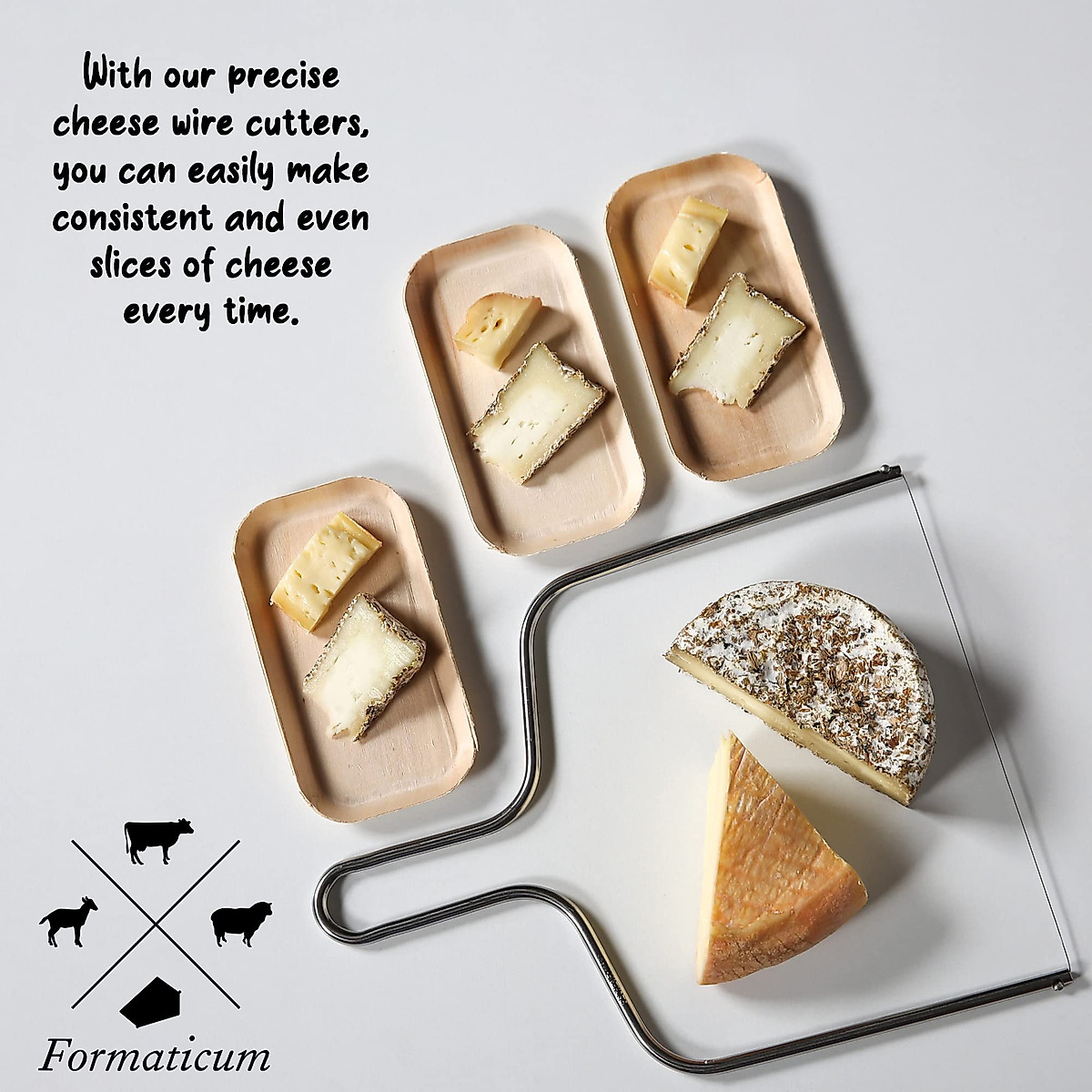 Formaticum Replacement Cheese Slicer Wire - Replacement Wire for Cheese Cutter - Cheese Cutter Wire Replacement - Cheese Slicer Wire Replacement - Cheese Wire Cutter - Wire Cheese Slicer - 5 Inches