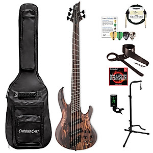 ESP LB1005SEMSRNS-KIT-1 B Series B-1005SE Multi-Scale 5-String Electric Bass Guitar, Natural Satin