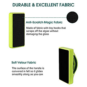 KEDSUM Magnetic Aquarium Fish Tank Cleaner, Fish Tank Glass Cleaner, Floating Clean Brush with Handle Design