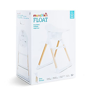 Munchkin® Float™ Easy Clean Foldable Baby High Chair - Compact Modern Design Great for Small Spaces