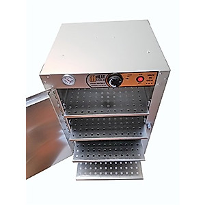 HeatMax 16x16x24 Small Hot Box Food Warmer with an Interior usable shelf space of 13 x 15.5 inch. Countertop Pizza, Patty, Pastry, Empanada, Concession Hot Food Holding Case