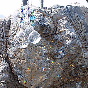 H&D HYALINE & DORA Clear Crystal Prism Ball Rainbow Maker Window Prisms Suncatcher,Pack of 3