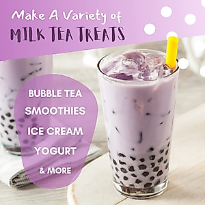 Flavfar Taro Milk Tea 2.2 Lb (1 Count), Powdered Instant Milk Tea Drink Mix, Serve Hot or Cold.- Less Sugar