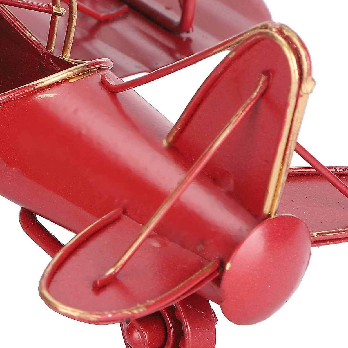 Retro Airplane Model, Red Metal Plane Model Aeroplane Model Toy, 21.1 X 18 X 7.7cm Highly Simulated Flying Toys, for Decoration, Gift