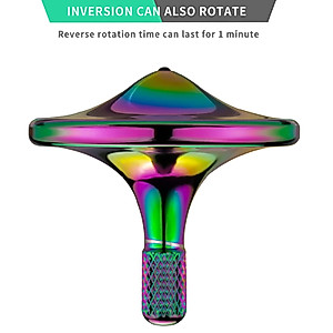 CHEETOP Precision Metal Spinning Top, Spin Smooth for A Long Time, Best Spin Time Over 8 Minutes, Perfect Balance Well Made EDC Desktop Gyro Toy for Office for Adults | Unique Gift (Iridescent)